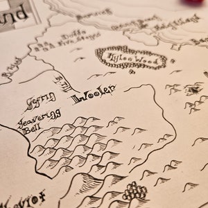 Hand Drawn Map of Northumberland - Etsy