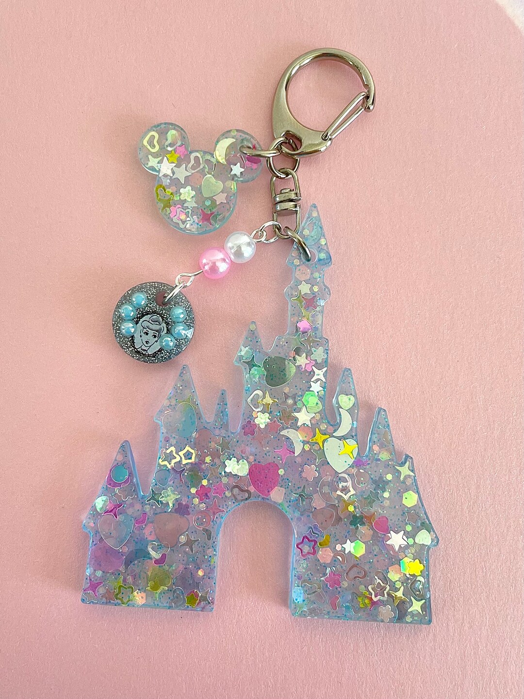 Castle Keychain Princess Bag Charm Disney Cruise Gift Resin Keychain ...