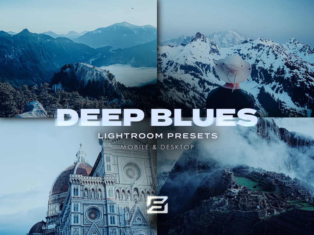 DEEP BLUES Presets, Aesthetic Film Presets, Landscape Presets, Moody ...