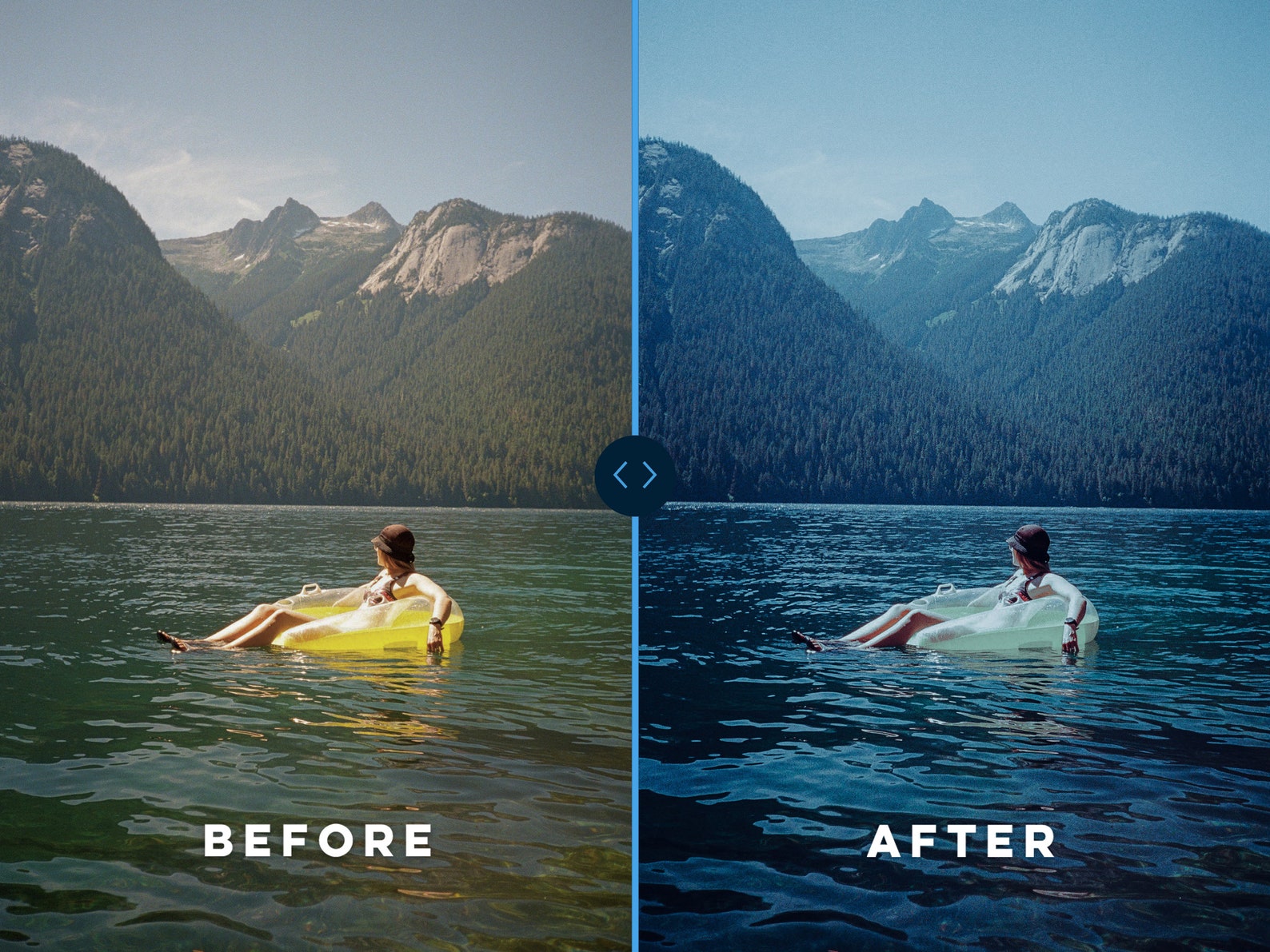 DEEP BLUES Presets, Aesthetic Film Presets, Landscape Presets, Moody ...