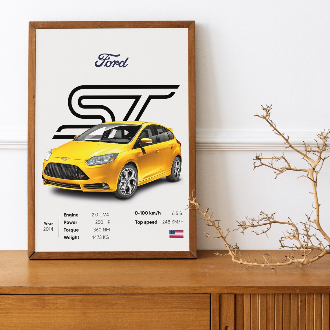 Ford Focus RS 2014, Ford Focus, Super Car Art, Ford ST, Car Poster ...