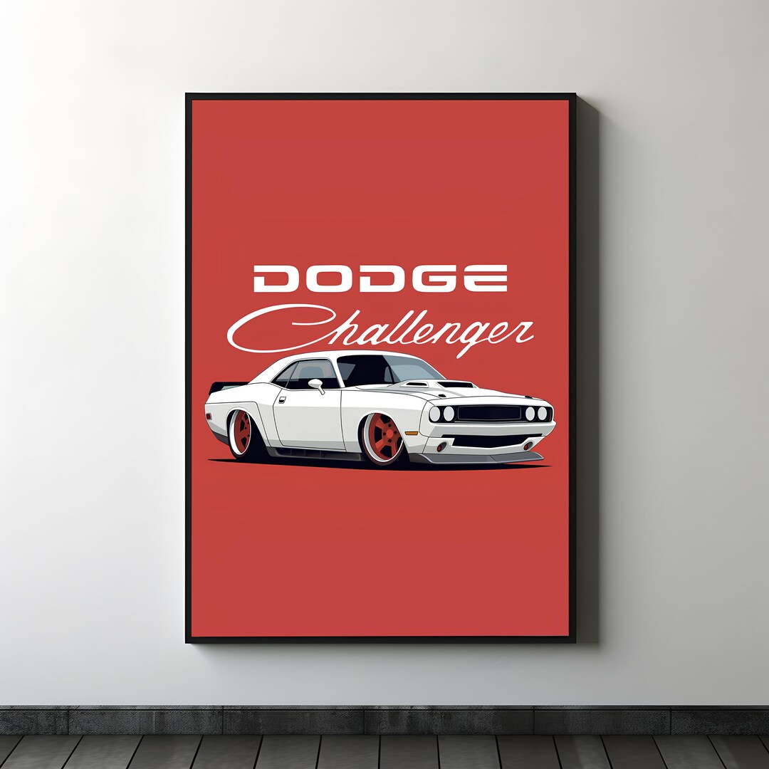 Printable 1969 Dodge Charger Illustration Poster Muscle Car Prints ...