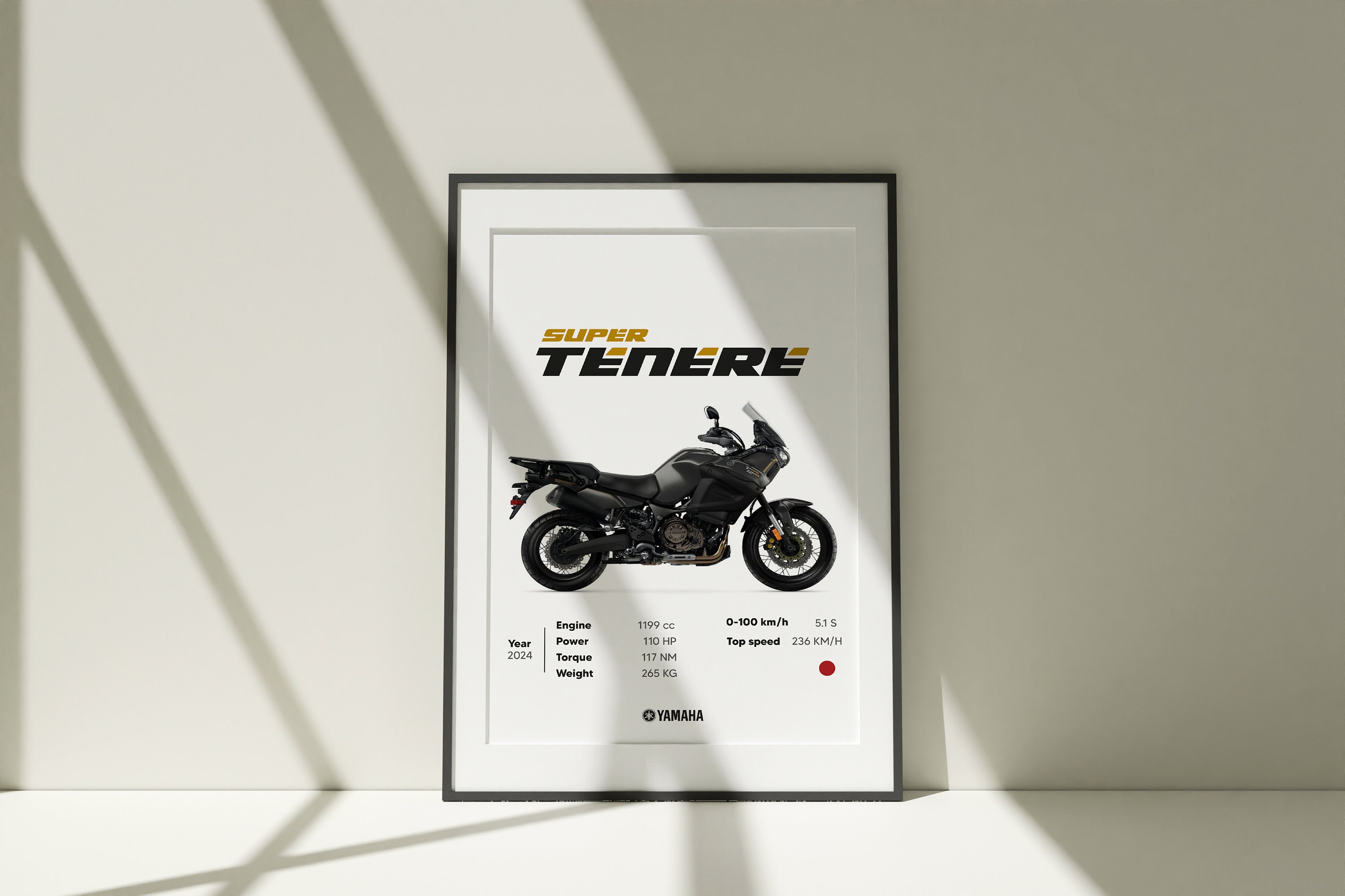 Yamaha Tenere 1200 2024 Motorcycle Wall Decor Motor Line Art for A ...