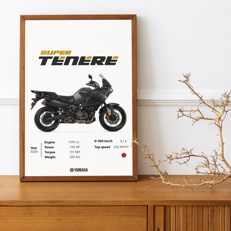 Yamaha Tenere 1200 2024 Motorcycle Wall Decor Motor Line Art for A ...