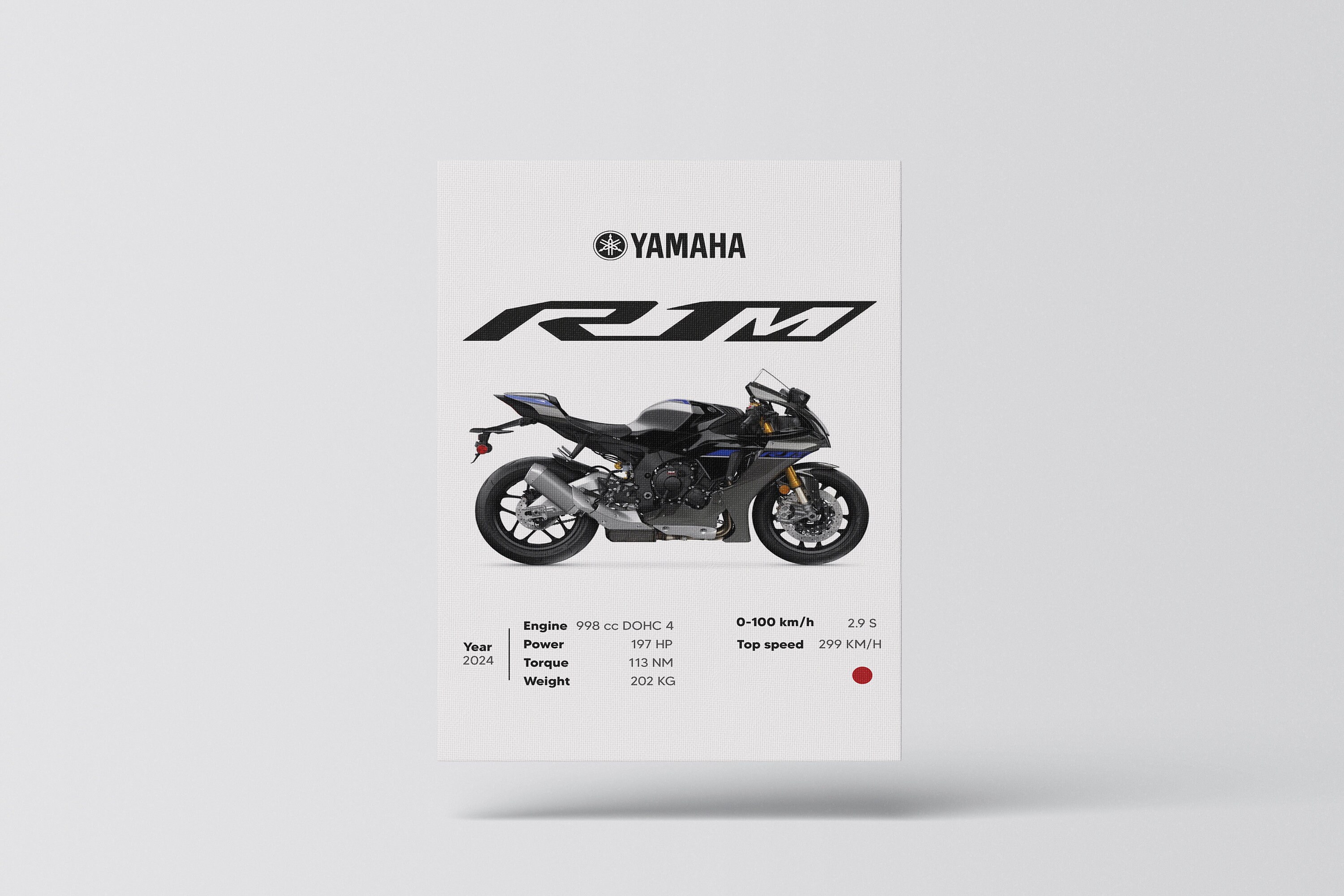 Yamaha R1M Motorcycle Wall Decor Motor Motorcycle Digital Line Art for ...