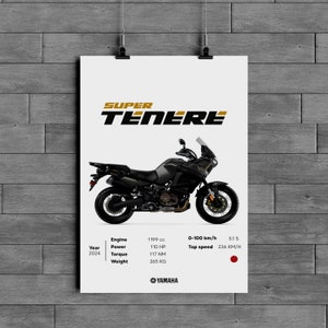 Yamaha Tenere 1200 2024 Motorcycle Wall Decor Motor Line Art for A ...
