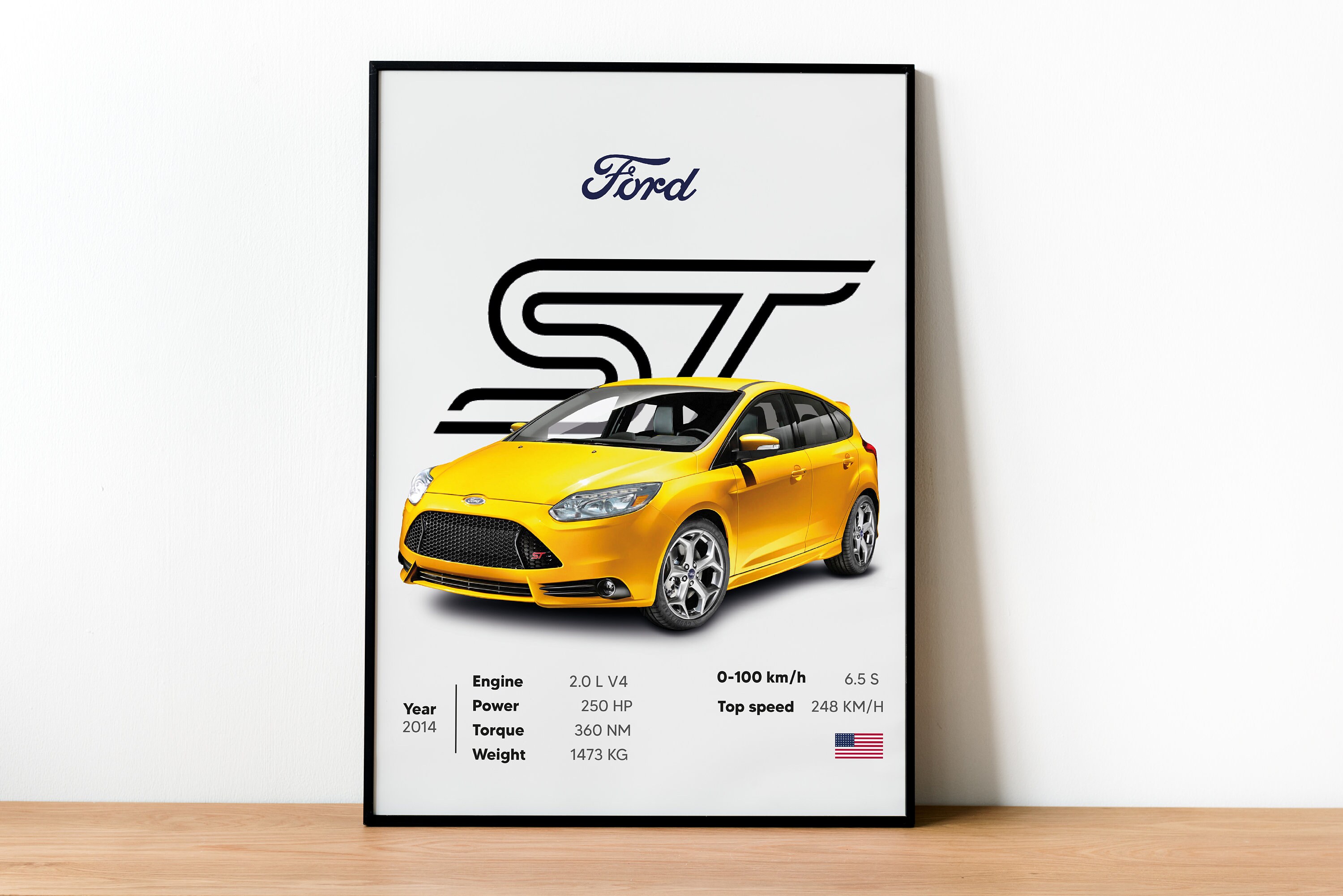 Ford Focus RS 2014, Ford Focus, Super Car Art, Ford ST, Car Poster ...