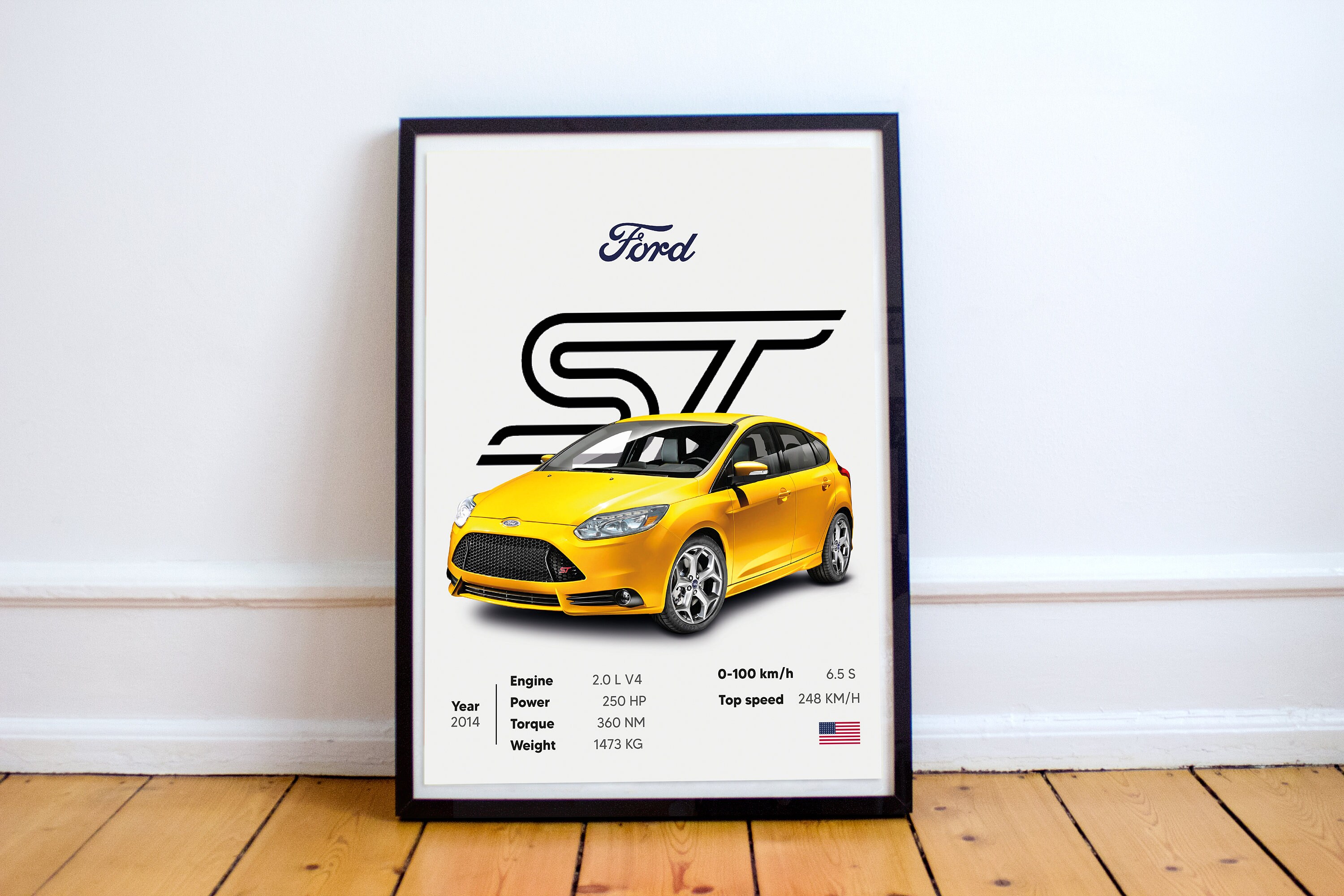 Ford Focus RS 2014, Ford Focus, Super Car Art, Ford ST, Car Poster ...