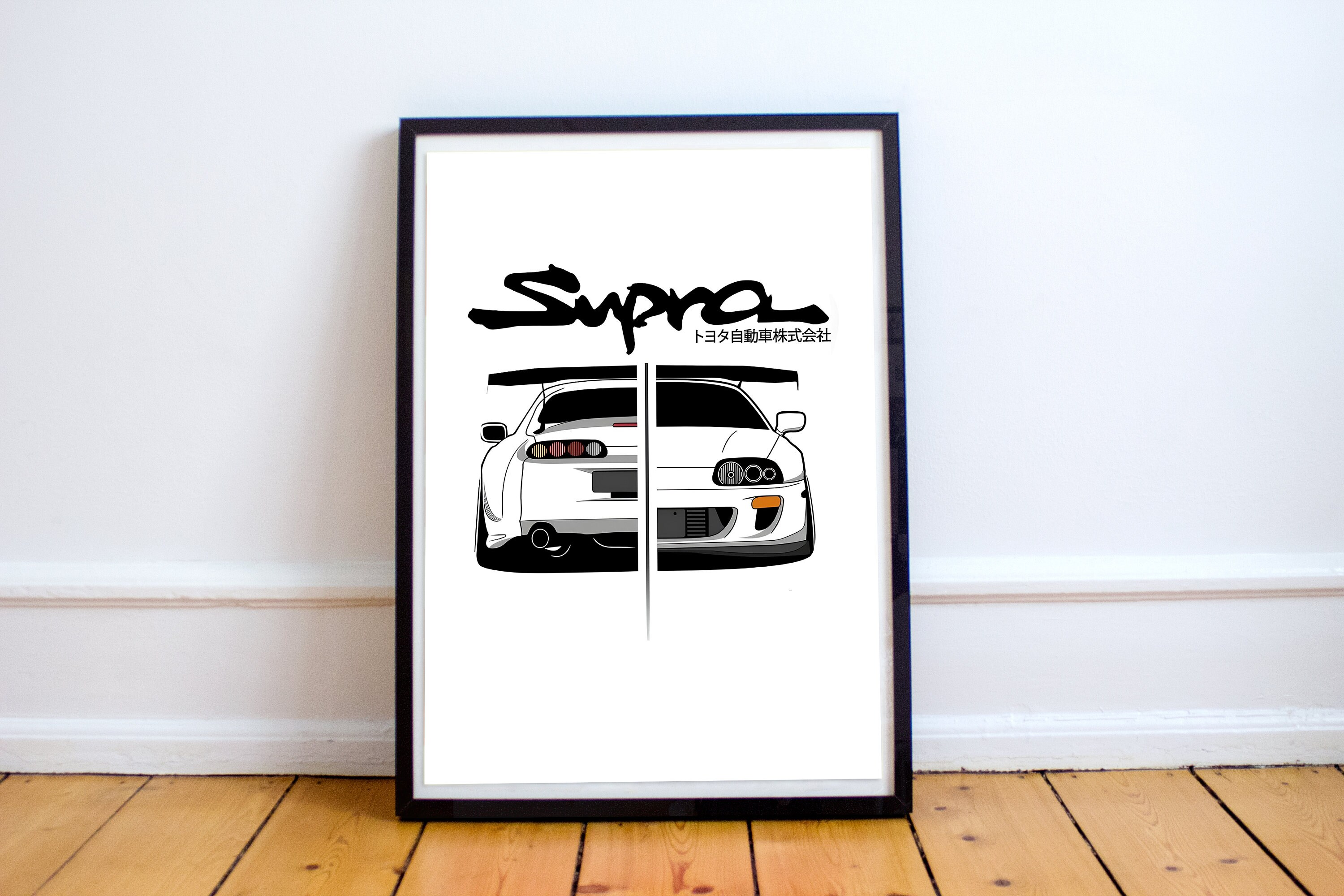 Toyota Supra Poster, Jdm Sports Car Wall Art, Fine Art Print ...