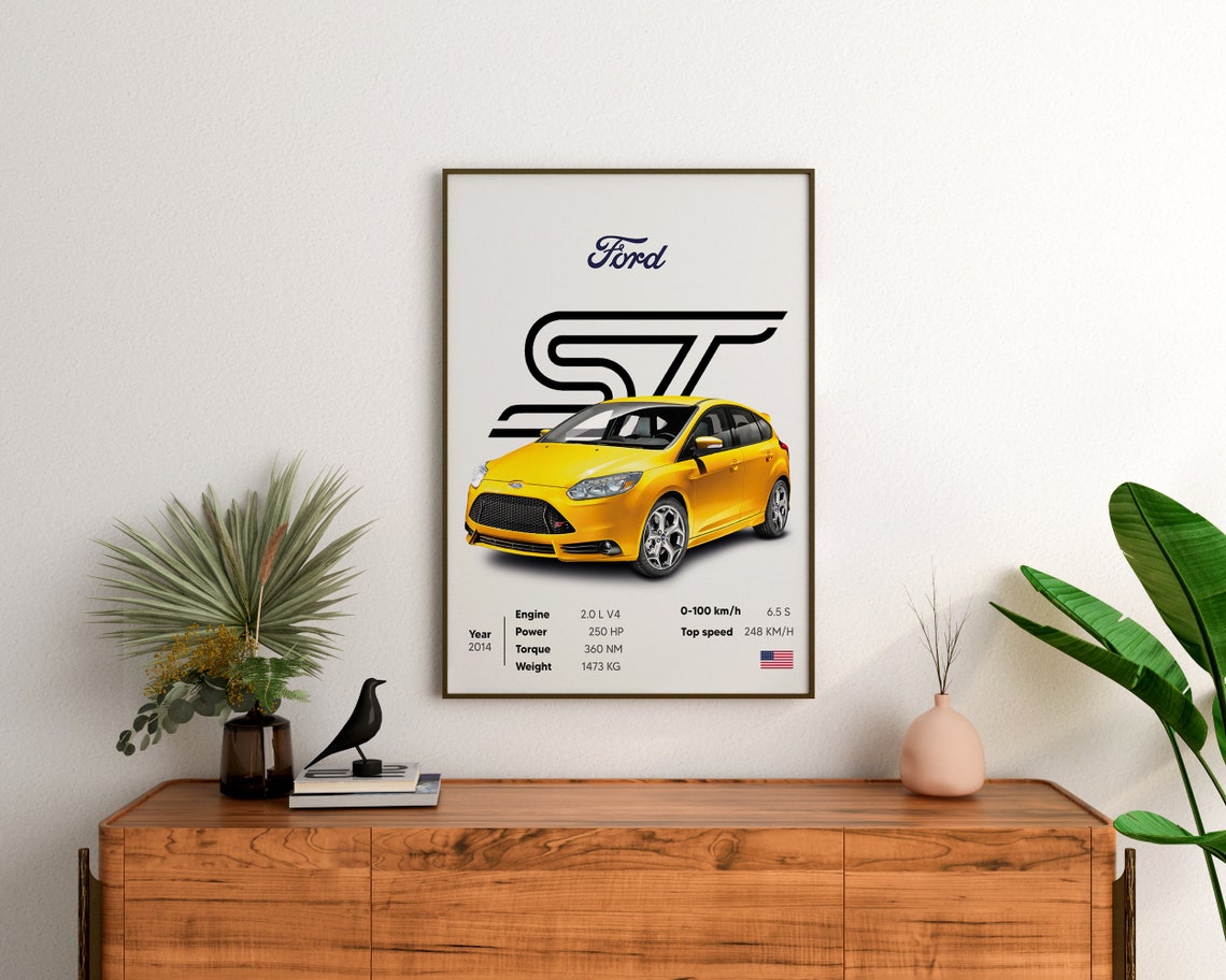 Ford Focus RS 2014, Ford Focus, Super Car Art, Ford ST, Car Poster ...