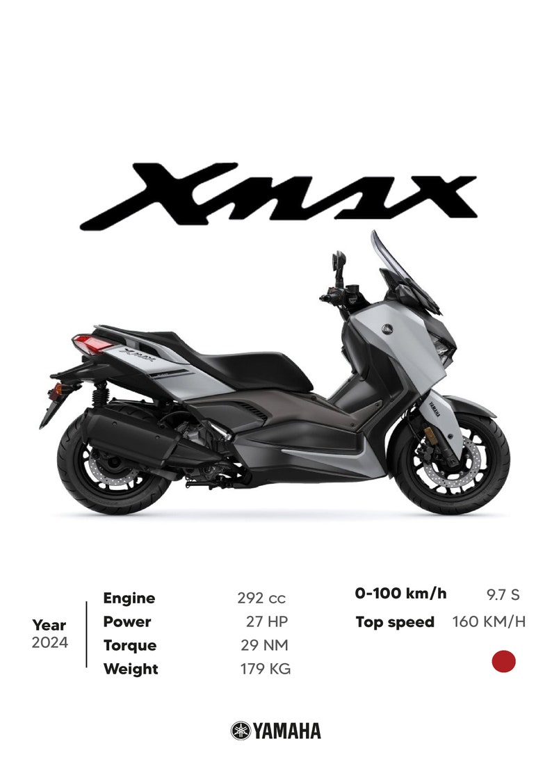 Yamaha Xmax 2024 , Motorcycle Poster Art, Yamaha Poster Art, Xmax 2024 ...