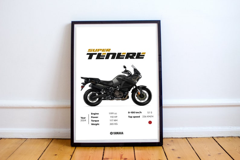 Yamaha Tenere 1200 2024 Motorcycle Wall Decor Motor Line Art for A ...
