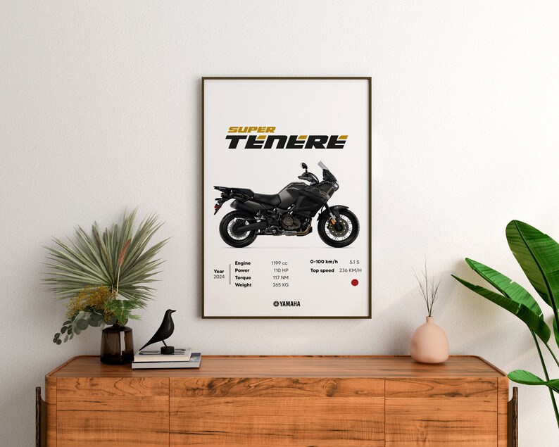 Yamaha Tenere 1200 2024 Motorcycle Wall Decor Motor Line Art for A ...
