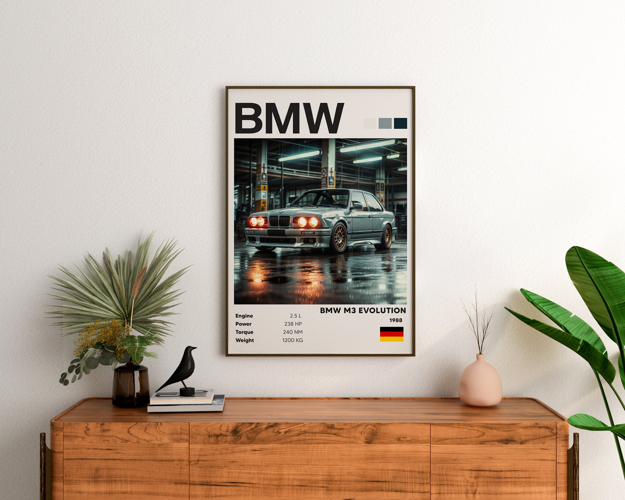BMW M3 1988 Poster Supercar Wall Art, Ideal for Boys' Bedroom Decor ...