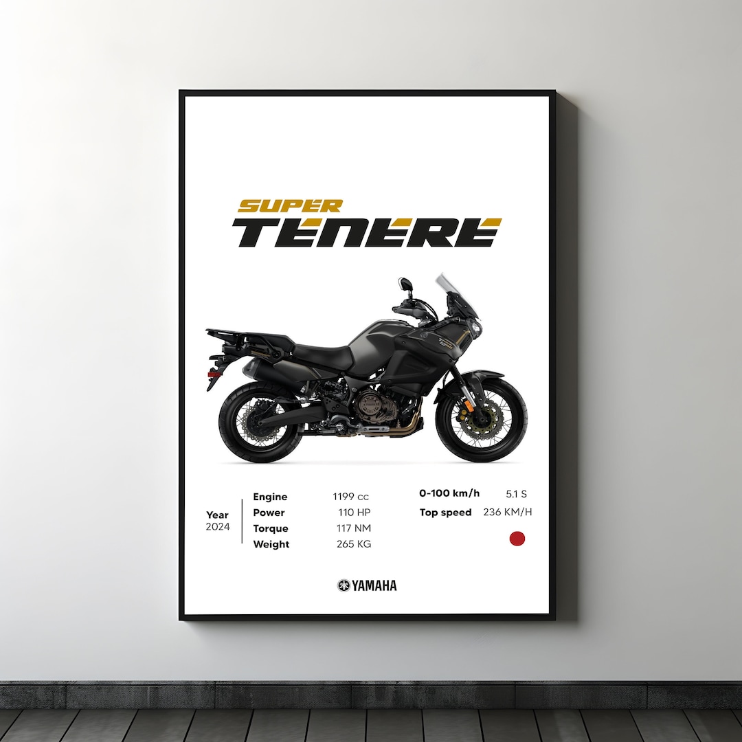 Yamaha Tenere 1200 2024 Motorcycle Wall Decor Motor Line Art for A ...