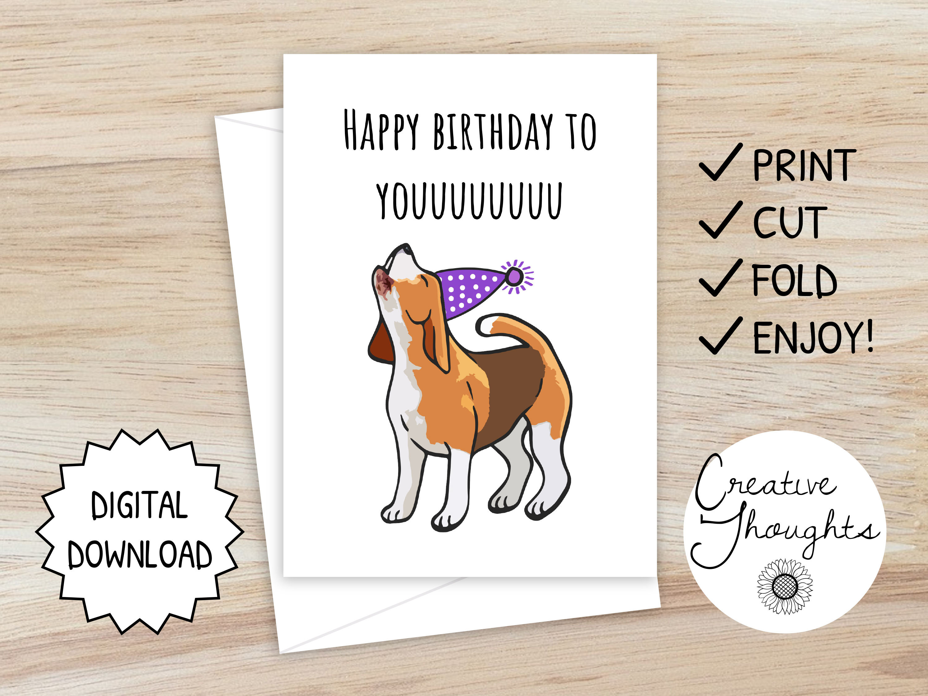 Printable Dog Birthday Card Printable Birthday Card Funny - Etsy
