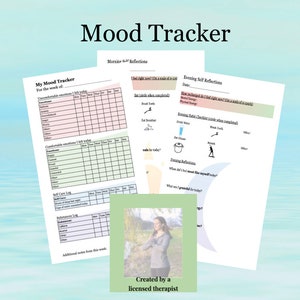 Mood Tracker Worksheet PLUS Daily Reflections - Etsy