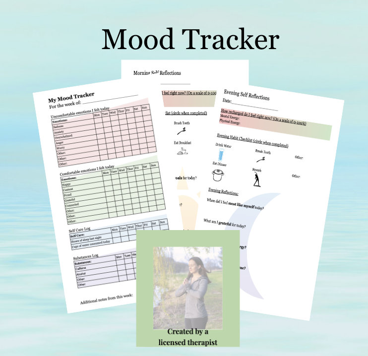 Mood Tracker Worksheet PLUS Daily Reflections - Etsy