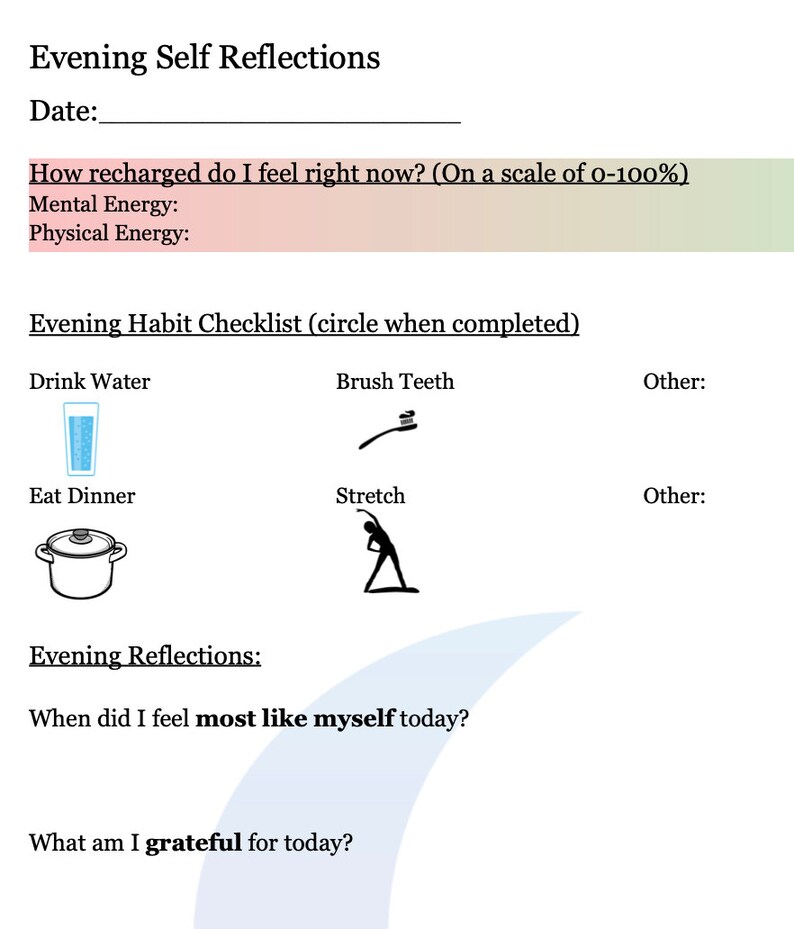 Mood Tracker Worksheet PLUS Daily Reflections - Etsy