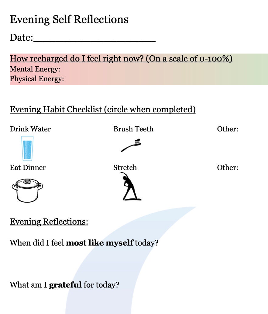 Mood Tracker Worksheet PLUS Daily Reflections - Etsy