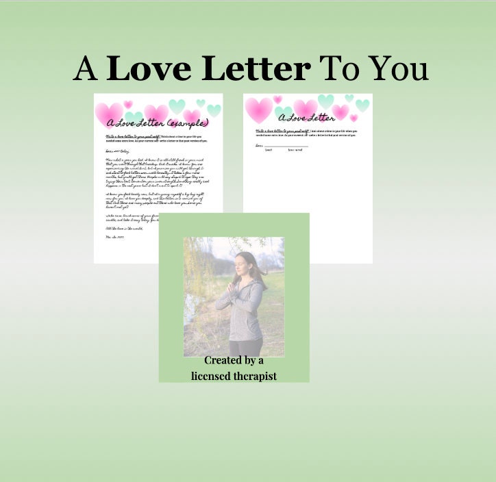 Therapy Worksheet Love Letter (for Grief, IFS, Trauma, Inner-child) - Etsy