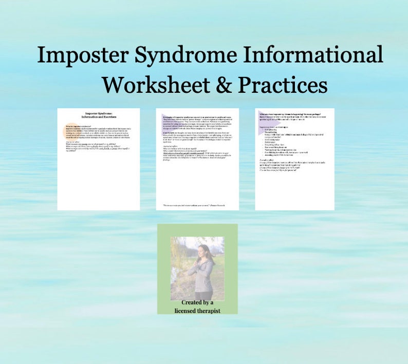 Imposter Syndrome Informational Worksheet and Practices - Etsy