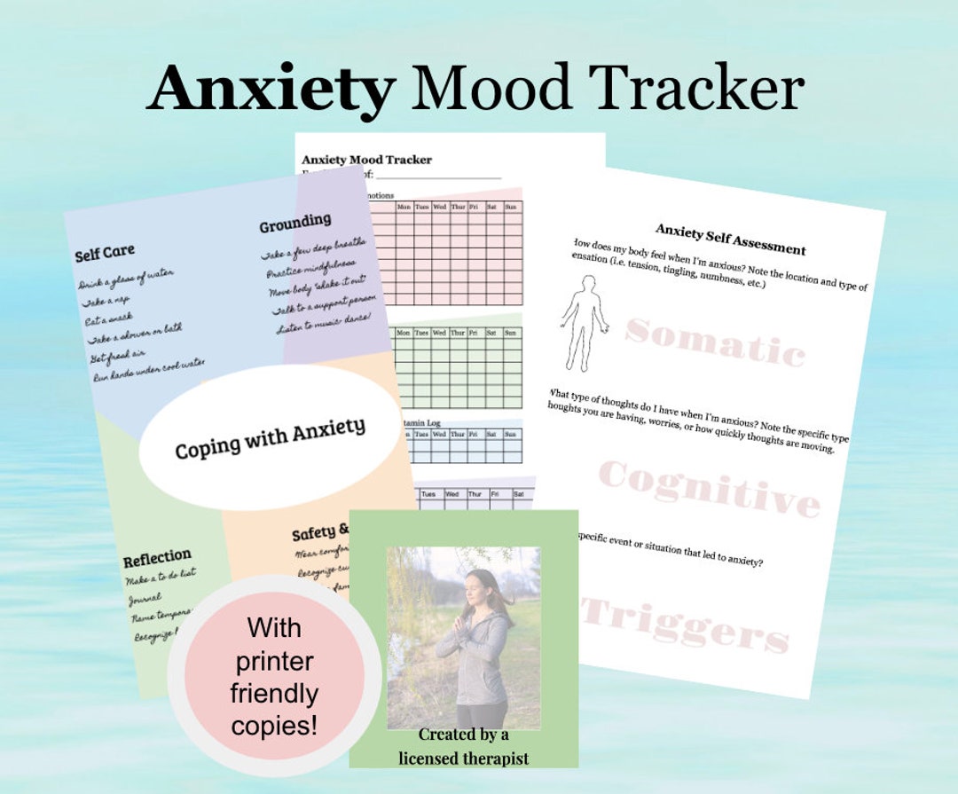 Mood Tracker for Anxiety - Etsy