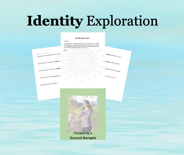 Identity Exploration Worksheet - Etsy