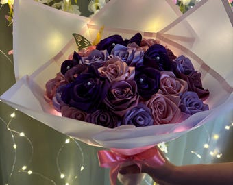 Eternal Roses Bouquet - Etsy