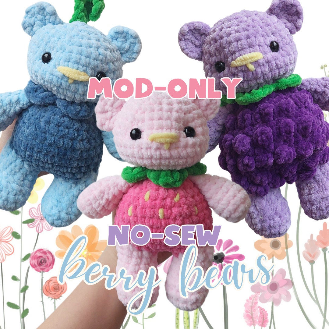 NO-SEW PATTERN: Mod-only Berry Bears, Strawbeary, Blackbeary and ...