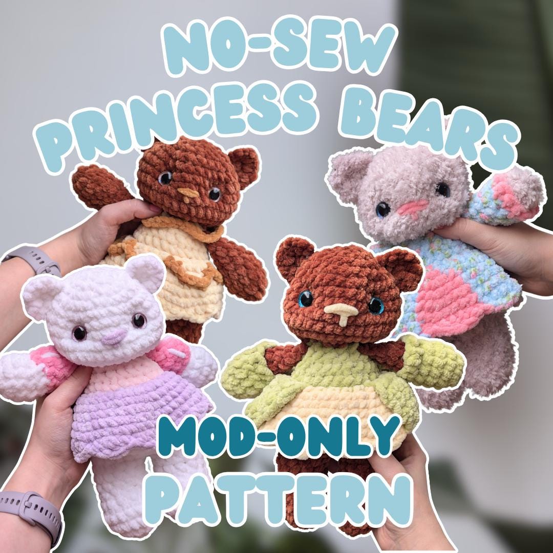 PATTERN: MOD-ONLY No-sew Princess Bears! - Etsy