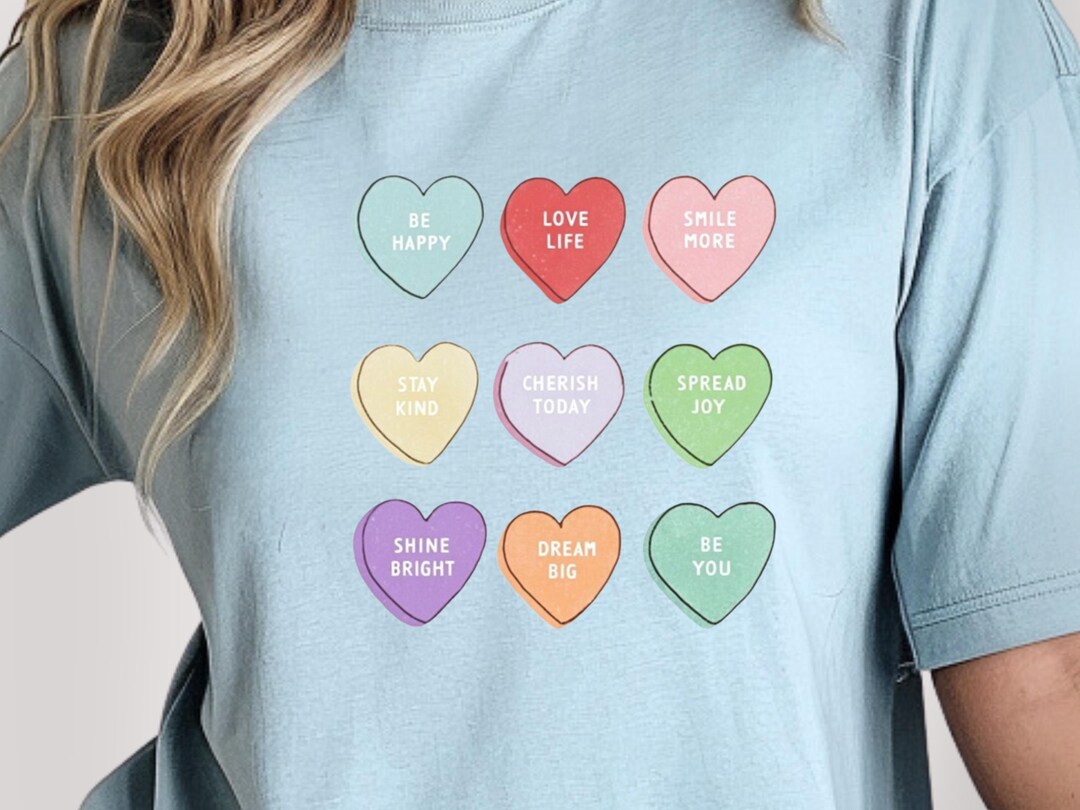 Valentines Day Conversation Hearts Svg Positivity Valentines Day ...