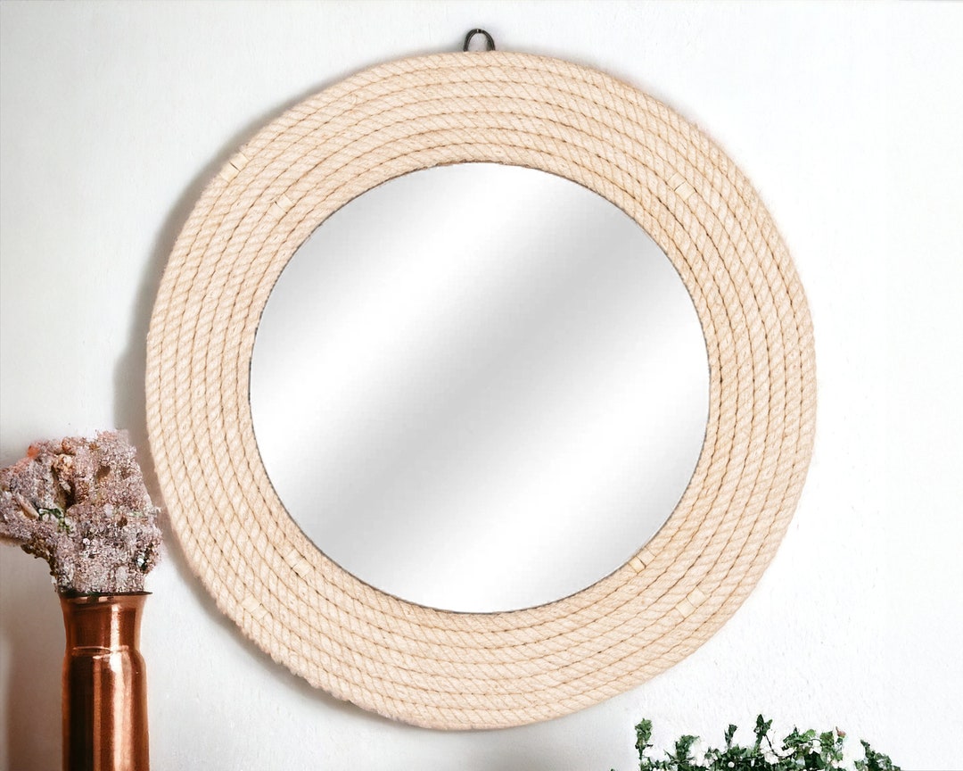 Boho Home Round Mirrors for Wall Decor Farmhouse Mirror Wall Decor ...