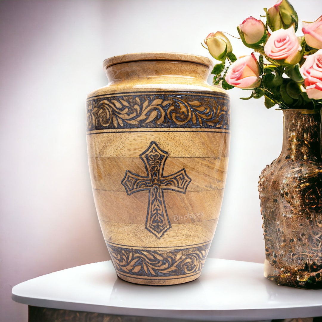 Displayex India Resin Art Cross Urns for Human Ashes Cremation Urns for ...