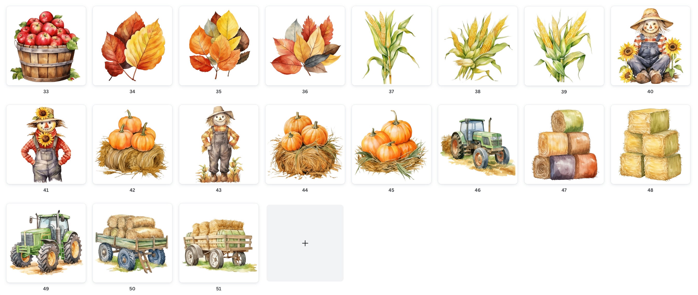 Fall Hayride Clipart Bundle: Autumn Harvest Pngs (50 Images) - Etsy