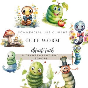 Cute Worm Clipart | Bugs Clipart | Funny Worms Pngs | Worm Images ...