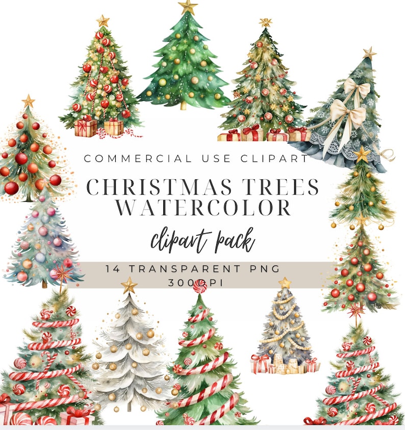 Christmas Tree Clipart | Christmas Trees PNG | Merry Christmas | Pine ...