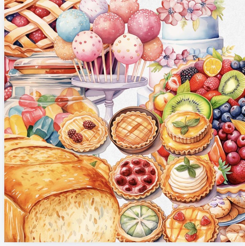 Digital Clip Art | Dessert Image | Digital Download | Bake Sale Graphic ...