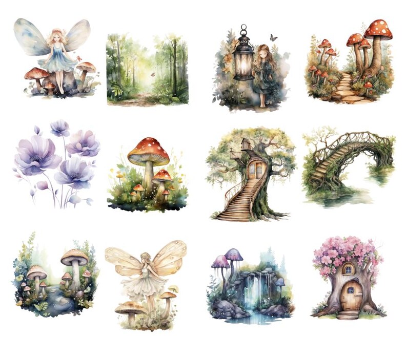 Enchanted Forest Clipart | Fairy Forest Png | Fantasy Clipart | Magic ...