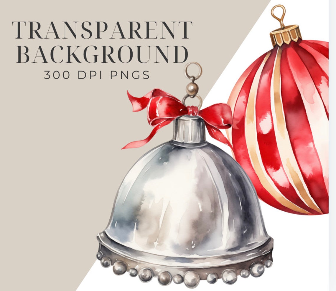 Christmas Ornaments Clipart | Commercial Use | Xmas Ornaments ...