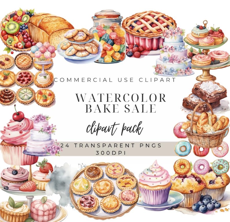 Digital Clip Art | Dessert Image | Digital Download | Bake Sale Graphic ...