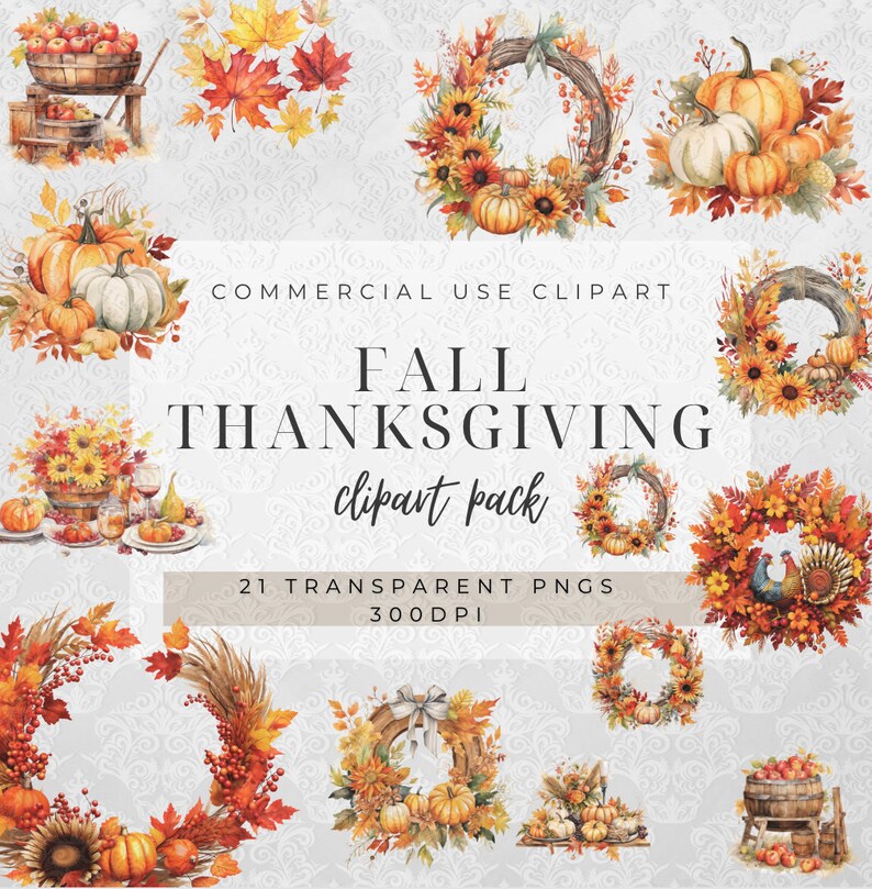Thanksgiving Clipart | Fall Cliparts | Autumn Clip Art | Digital ...