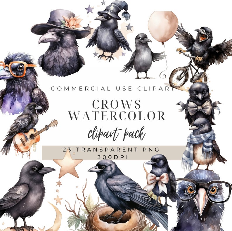 Crow PNG | Bird Scrapbooking | Cute Crow | Bird PNG | Crow Clipart | Junk Journals | Outdoors ...