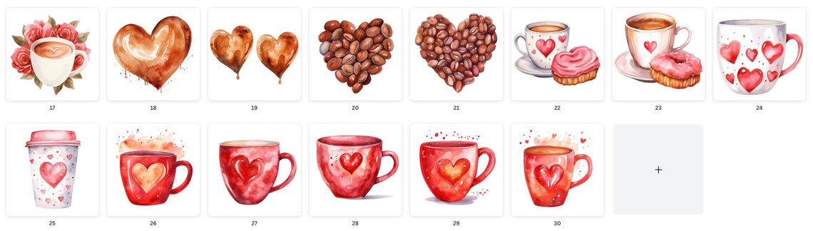 Coffee Valentine Clipart | Commercial Use | Love Clipart | Coffee Love ...