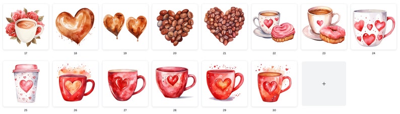 Coffee Valentine Clipart | Commercial Use | Love Clipart | Coffee Love ...
