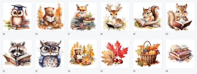 Woodland Animals Clipart | Forest Animals | Woodland Nursery Decor ...