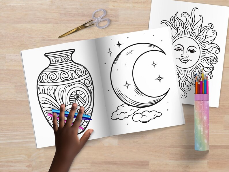 20 Boho Coloring Pages - Printable PDF - Fun for Kids and Adults ...