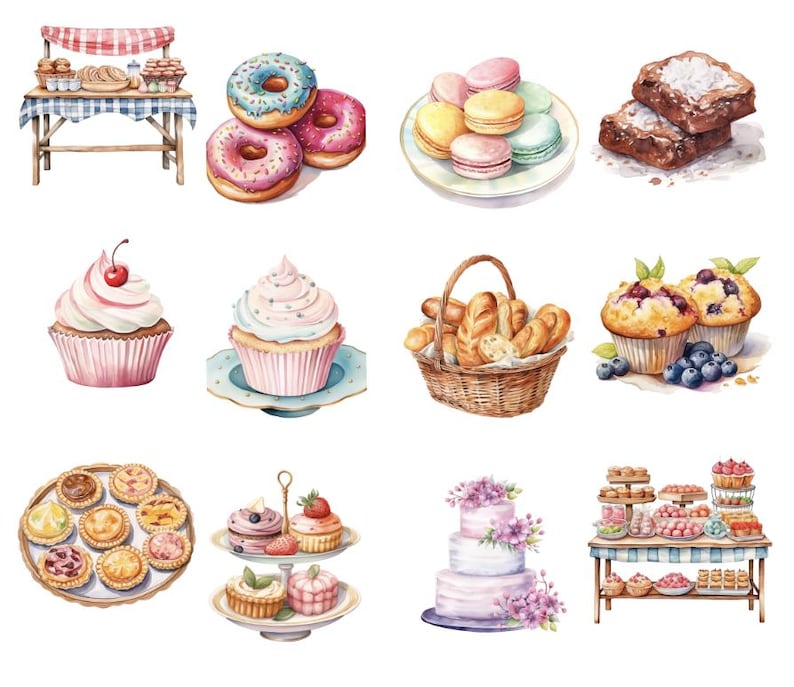 Digital Clip Art | Dessert Image | Digital Download | Bake Sale Graphic ...