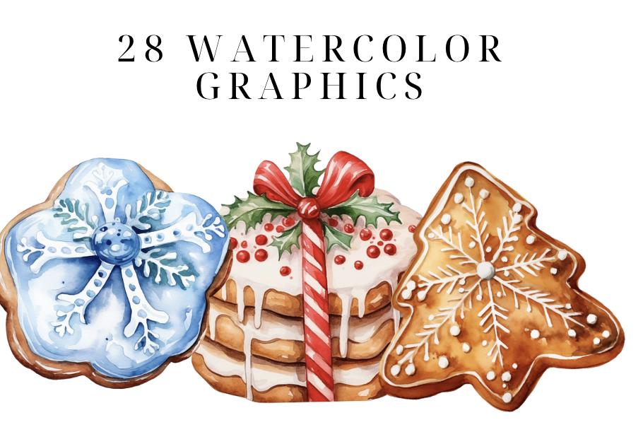 Christmas Cookies Clipart | Holiday Baking Clipart | Digital Download ...