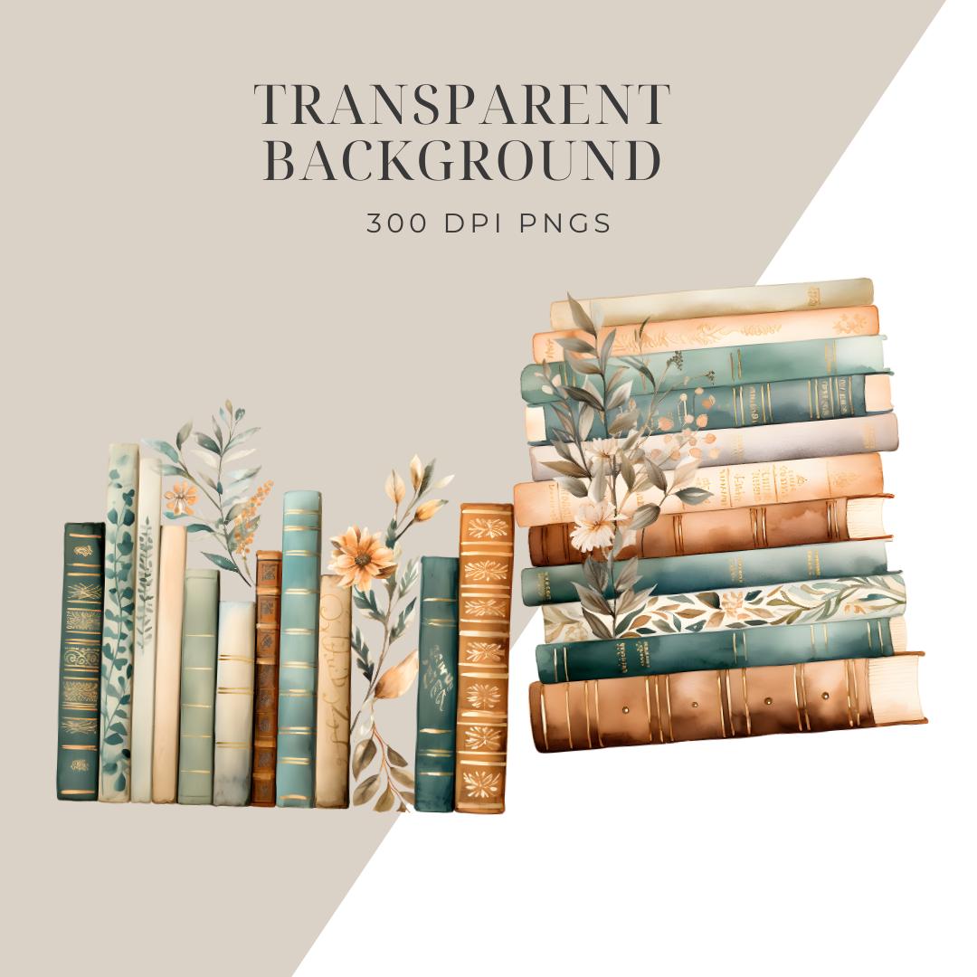 Boho Book Spine Clipart - Printable Art - Unique Designs - Perfect for ...